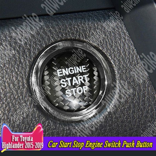 Carbon Car Start Stop Engine Switch Push Button For Toyota Highlander ...