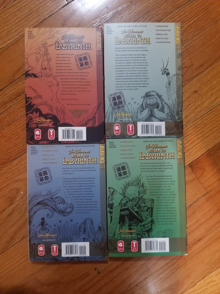 Jim Henson Return To Labyrinth Manga - Full Set 4 Volumes English ...