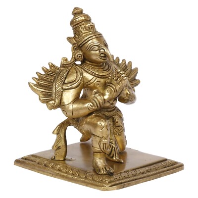 Brass Lord Garuda Garud Dev Vishnu Vehicle Eagle Idol Statue Figurine ...
