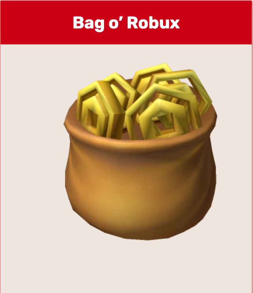 *RARE* VERIFIED Roblox Admin Exclusive Bag O’ Robux Back Accessory [1 ...