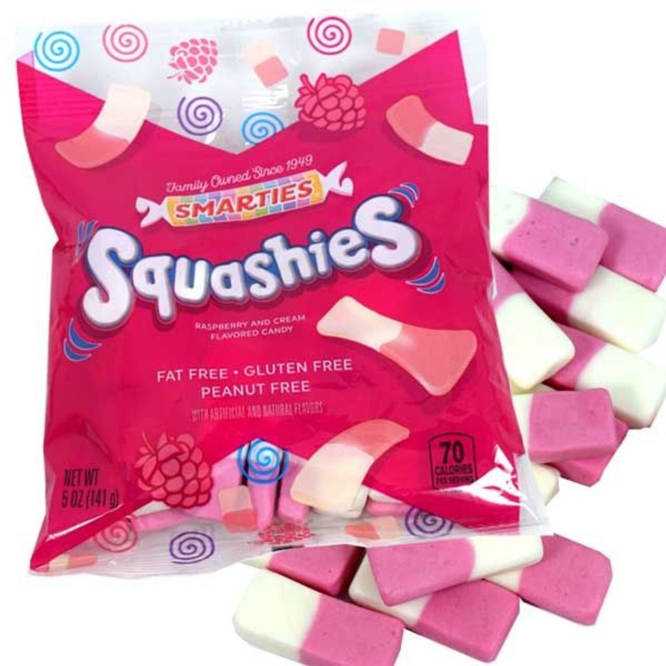 Smarties Squashies Raspberry & Cream Flavor - 5oz - 1 Bag 2 Bags or 3 ...