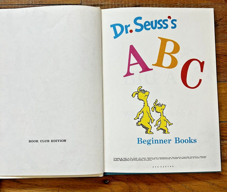 Dr. Seuss's ABC (1963) ~ Dr. Seuss ~ Book Club Edition ~ Hardcover | eBay