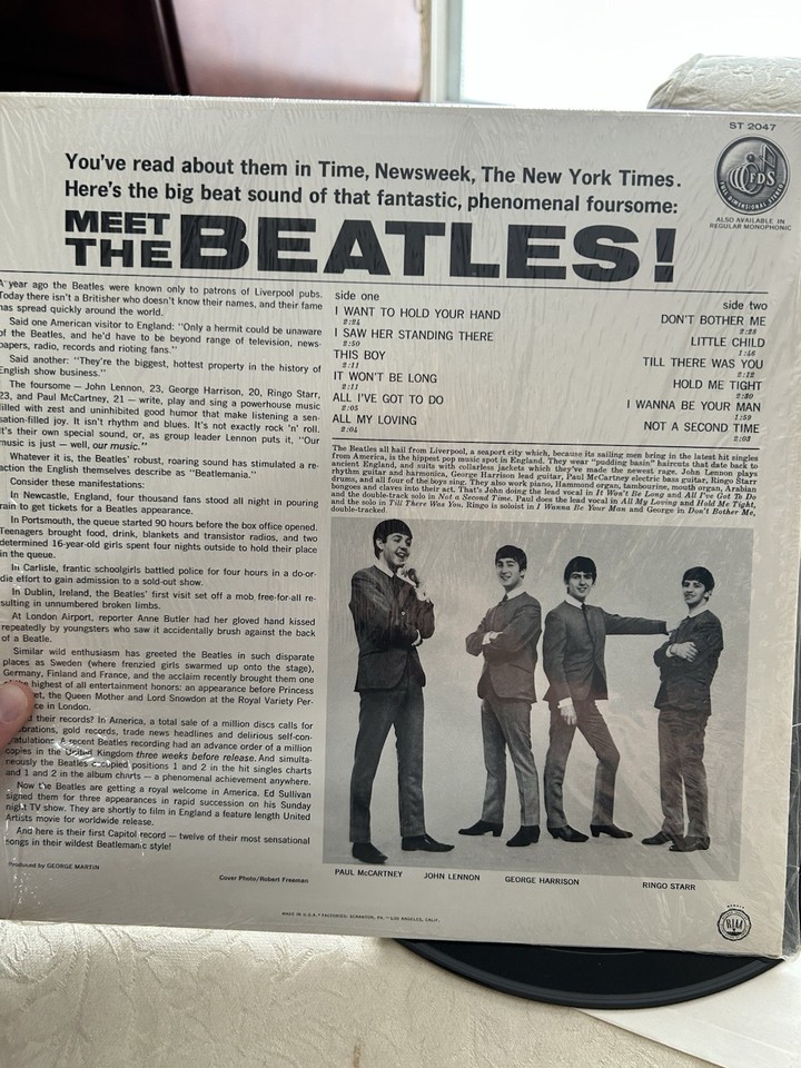 MEET THE BEATLES CAPITOL PURPLE CAPITOL STEREO ST 2047, NM condition | eBay
