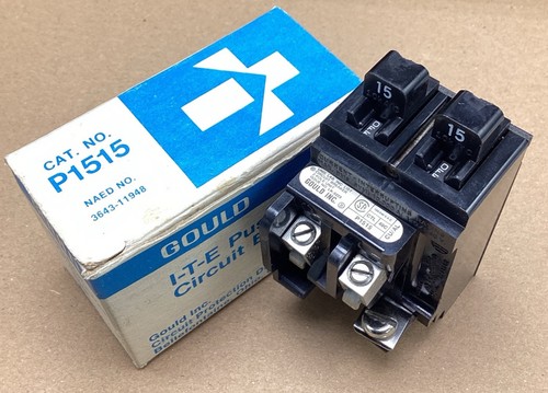 New Circuit Breaker Pushmatic P1515 UBIP-1515 15/15 Amp Two 1 Pole Twin ...