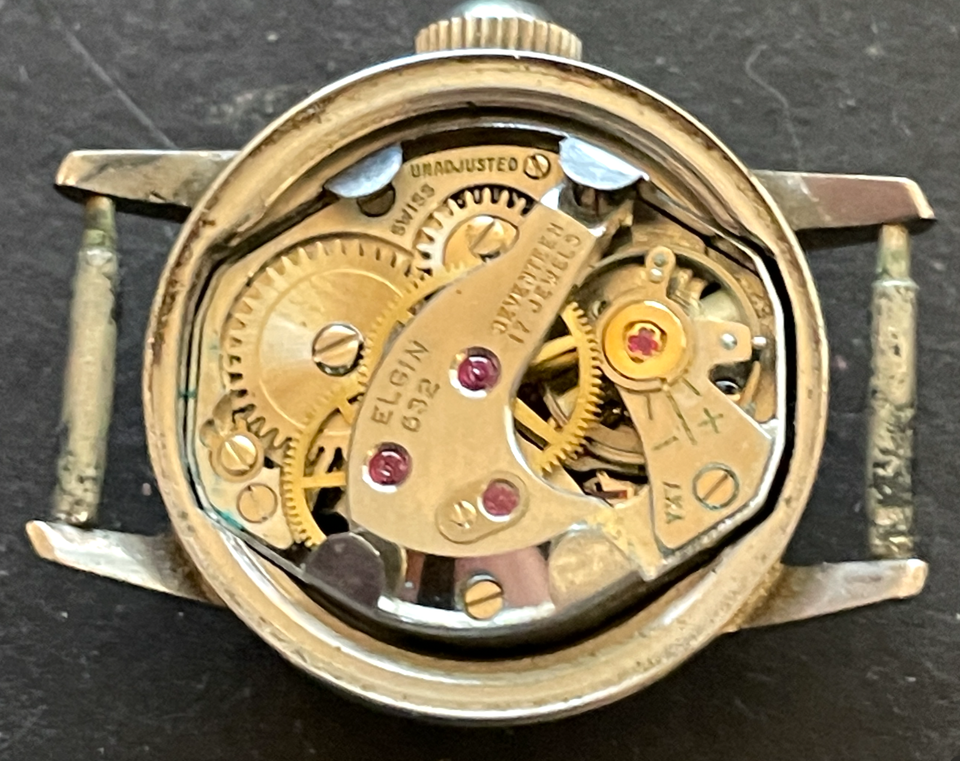 Vintage Elgin Cal 632 Women's Watch Running Ticks 5061 21mm Case 17j ...
