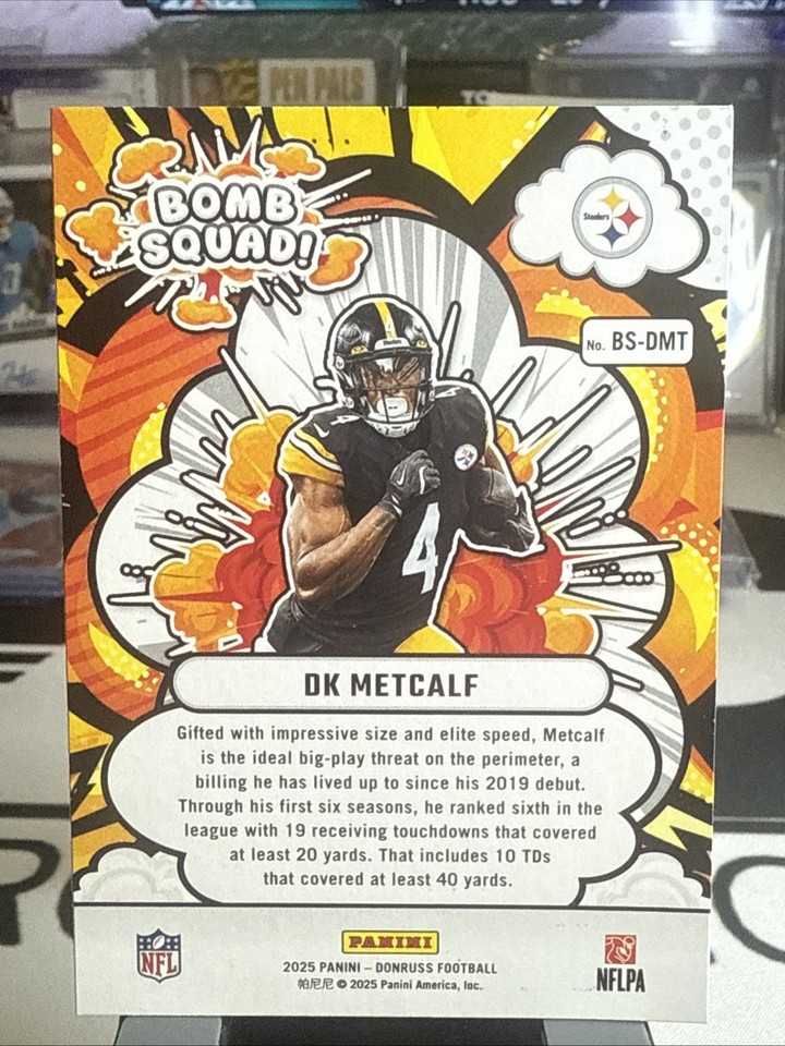 DK Metcalf 2025 Panini Donruss #BS-DMT: BOMB SQUAD! - Steelers | eBay