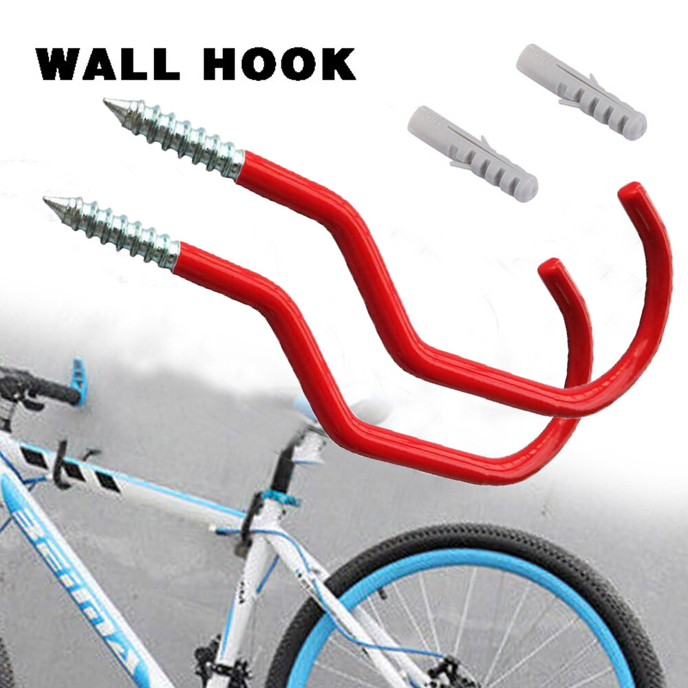 2 Pcs Heavy Duty Bicycle Ceiling Hooks Bike Storage Cycling Rack Wall ...
