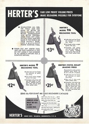 1960 Herter’s Reloading Tool’s & Bullet Making Press Vintage Print Ad ...