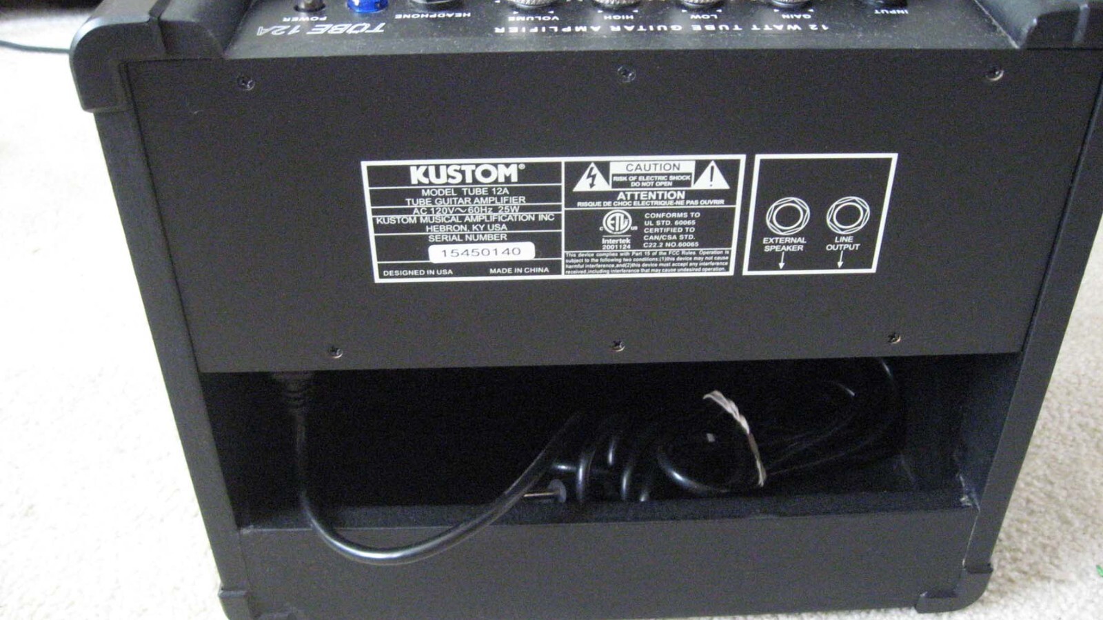 Kustom Tube 12A Hybrid Guitar Amp with 1-12AX7 tube in preamp w ...