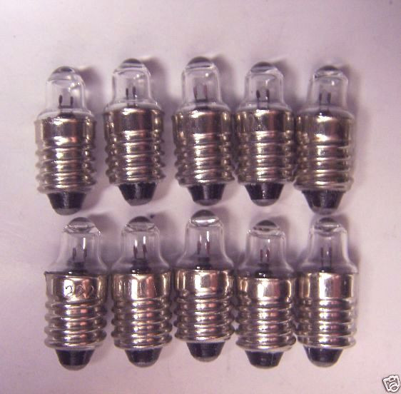 10X Screw Lens E10 Bulb 2.25V .25A for 2-C-D-AA E10 base Replacement ...