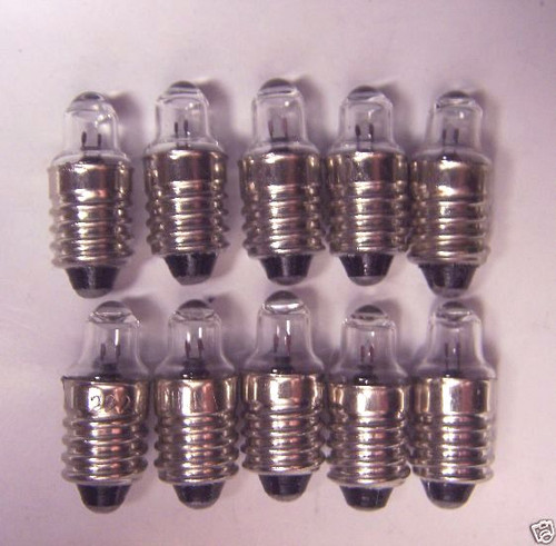 10X Screw Lens E10 Bulb 2.25V .25A for 2-C-D-AA E10 base Replacement ...