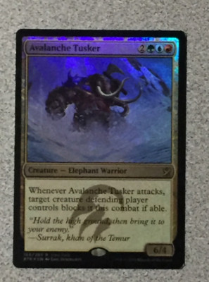 MTG MAGIC THE GATHERING AVALANCHE TUSKER 1X(FOIL) KHANS OF TARKIR ...