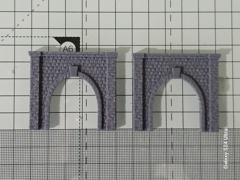 Z Gauge Tunnel Single Track Stone Portal Model Railway Train Layout 1: ...
