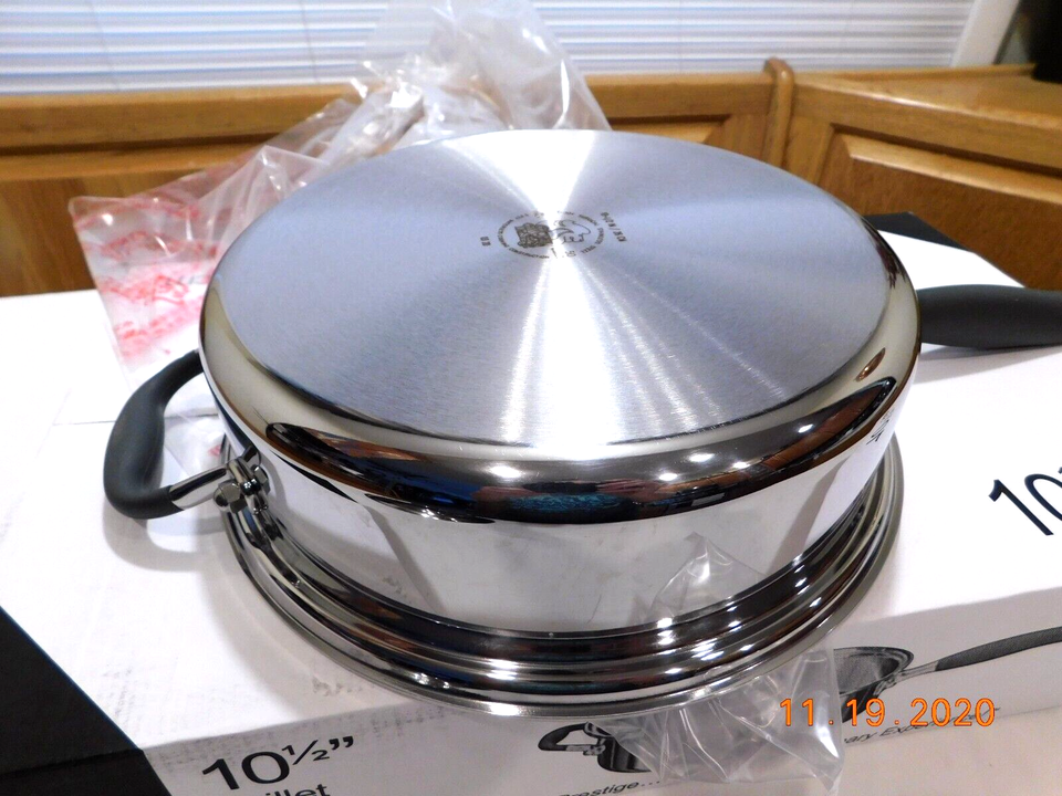 NO LID New Royal Prestige 10.5" Skillet 5 Ply T304 Stainless Steel NO ...