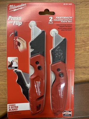 Milwaukee Tool 48-22-1503 Fastback Folding Utility Knife Set ...