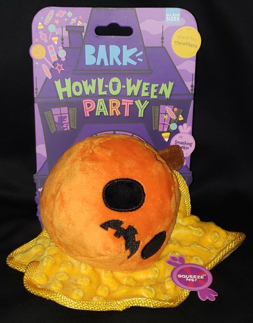 Bark Box Smashing Pupkin Pumpkin Dog Toy Crinkle Halloween BarkBox ...