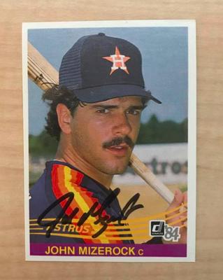 JOHN MIZEROCK HOUSTON ASTROS SIGNED AUTOGRAPHED 1984 DONRUSS CARD #380 ...
