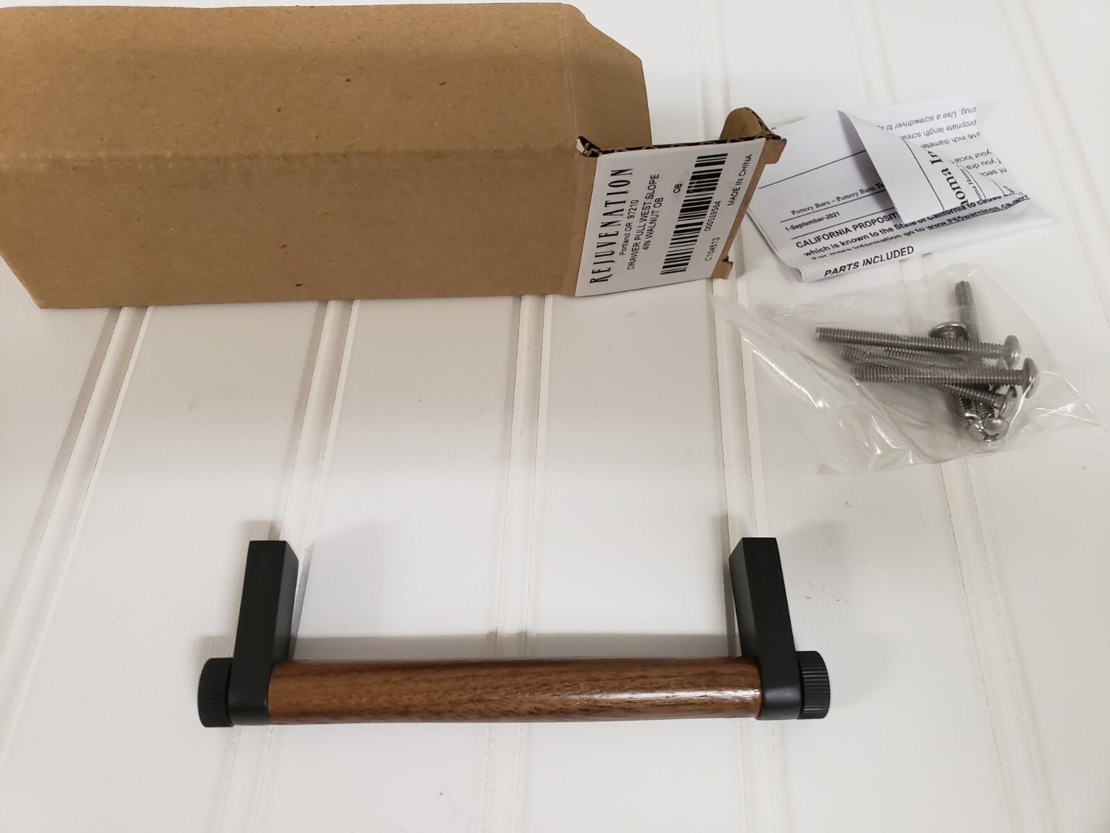 Rejuvenation WEST SLOPE 4" WOOD DRAWER PULL Oil-Rubbed Bronze (C104513 ...