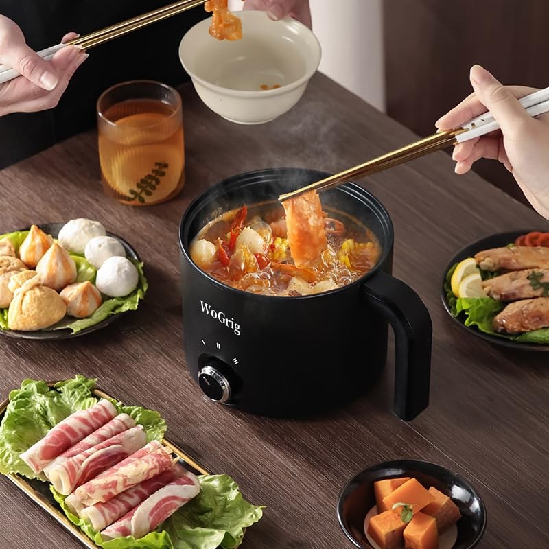 1.8L Electric Hot Pot，Ramen Cooker, Dual power supply Mini Portable ...