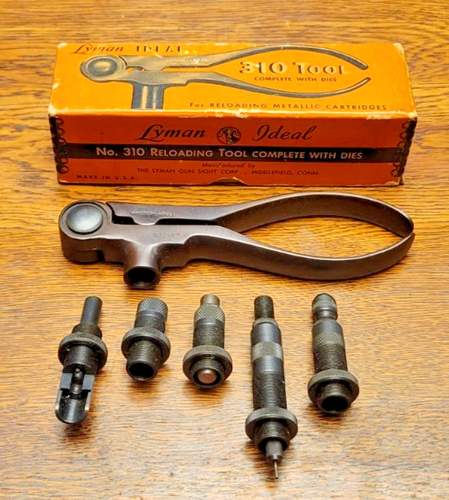 Vintage Lyman Ideal 310 Reloading Tool & Dies w/Box .44 S&W Hand Loader ...
