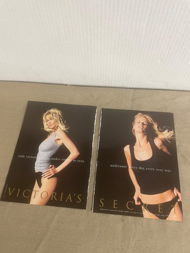 Victoria's Secret Magazine Advertisement Ad Claudia Schafer 2 page 1996 ...