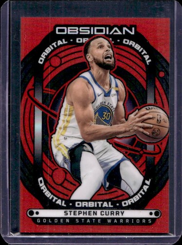 2024-25 Obsidian Stephen Curry Orbital Electric Etch Red Flood #9 ...