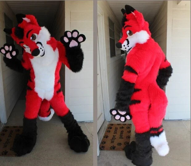 Wolf Dog Fursuit Furry Mascot Costume Cosplay Halloween Christmas Party ...