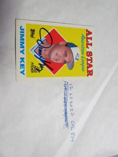1988 Topps Jimmy Key signed Baseball Card | eBay