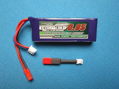 AXIAL SCX24 UPGRADED BATTERY & ESC ADAPTER 950mAh 2S 7.4V 25C-50C LIPO ...