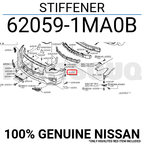 620591MA0B Genuine Nissan STIFFENER 62059-1MA0B | eBay