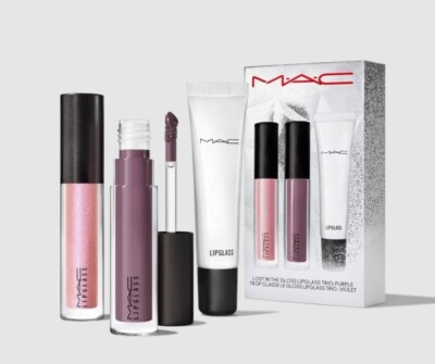 MAC LOST IN GLOSS LIPGLASS TRIO PURPLE: SUGAR PLUM PUDDING SURREAL ...
