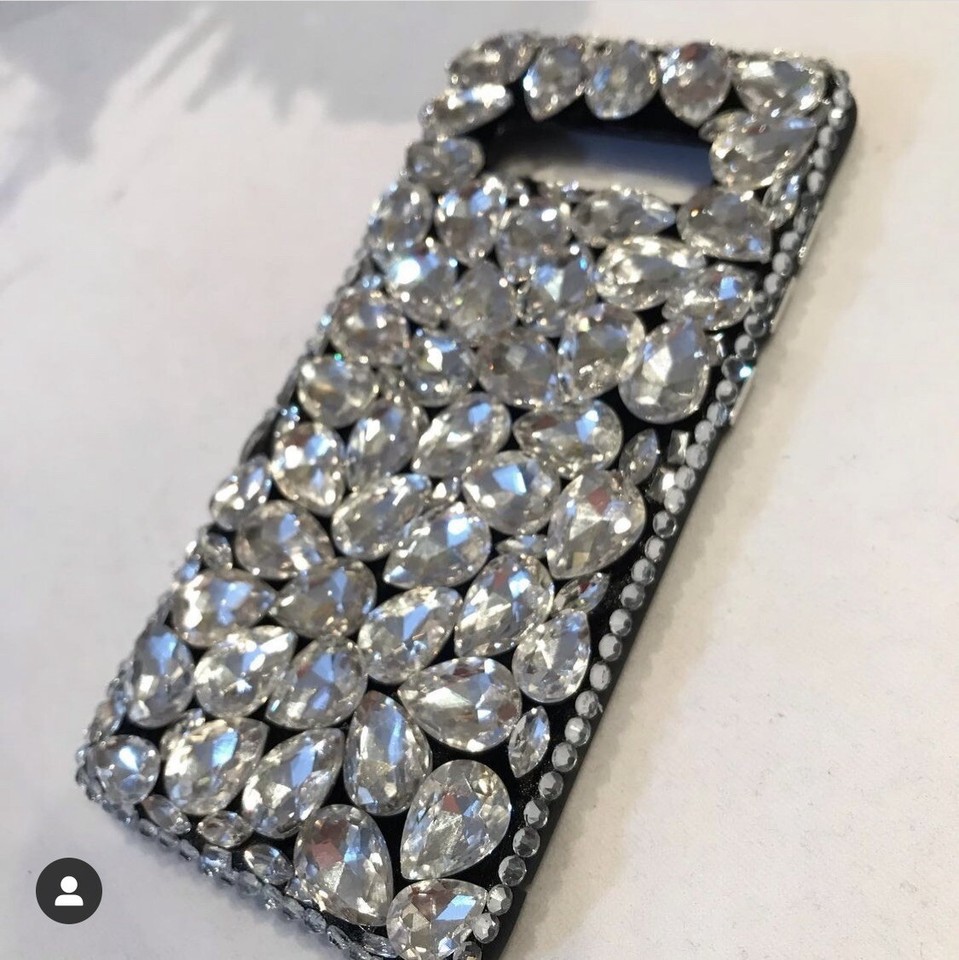 Handmade Luxury Bling Diamond Rhinestone Crystal Jewelled Back Phone ...