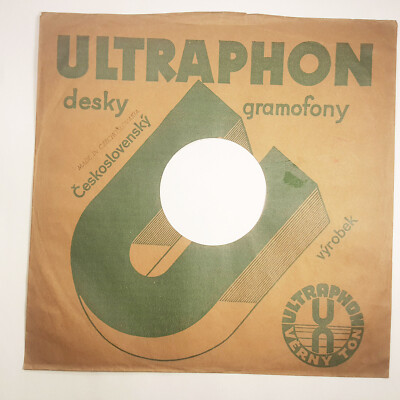 ULTRAPHONE 78RPM SLEEVE Green Ink - Desky Gramofony - Czech | eBay