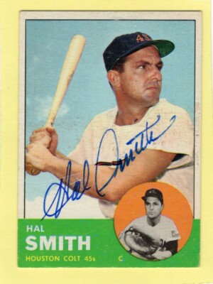 Autographed Hal Smith 1963 Topps Colts #153 Astros Free shipping | eBay