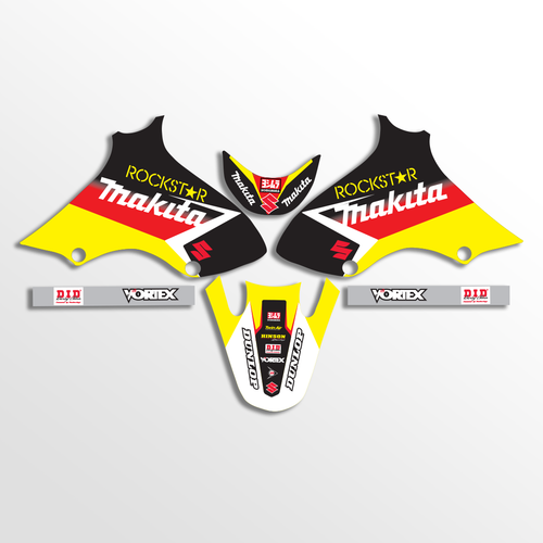 2001 - 2015 SUZUKI JR80 GRAPHICS STICKER KIT JR 80 ROCKSTAR : BLACK ...