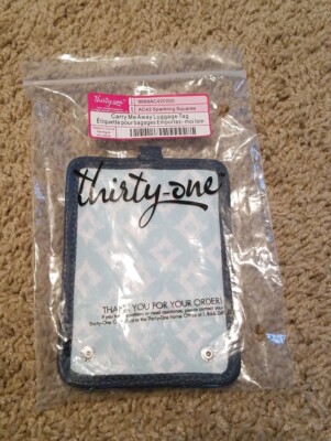 Thirty-One Carry Me Away Luggage Tag, Sparkling Squares | eBay