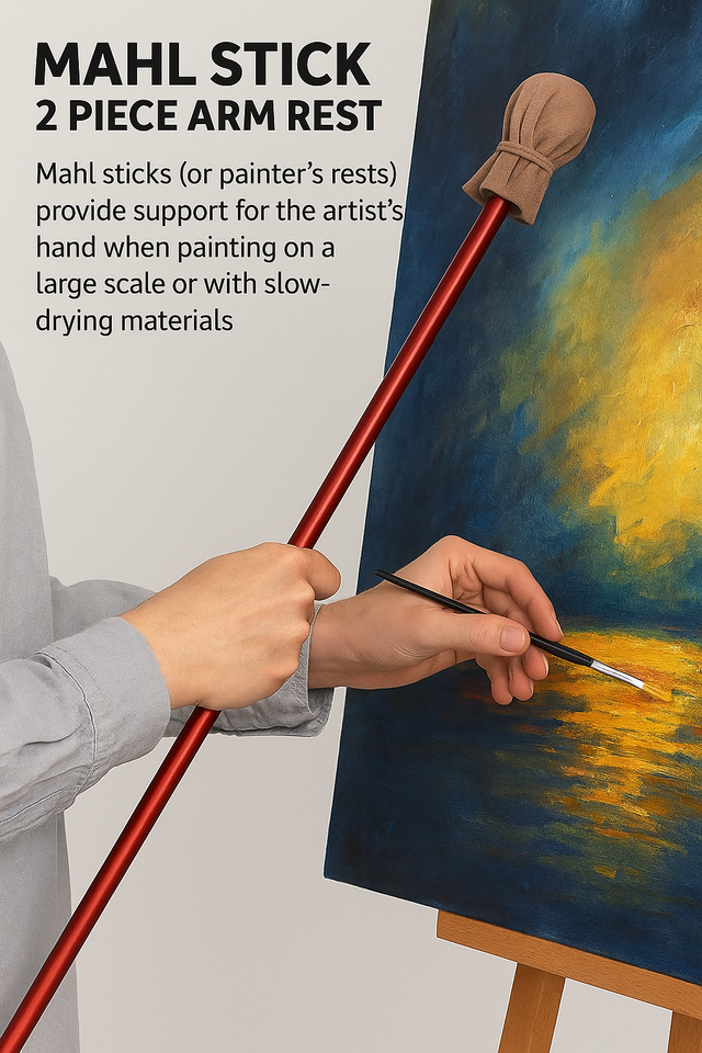 Artist Mahl Stick 2 Piece Arm Rest For Oil Acrylic Painting Signwriting ...