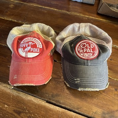 Old Pal & Shy Poke Vintage Minnow Buckets Logo Trucker Hat Fishing Caps ...