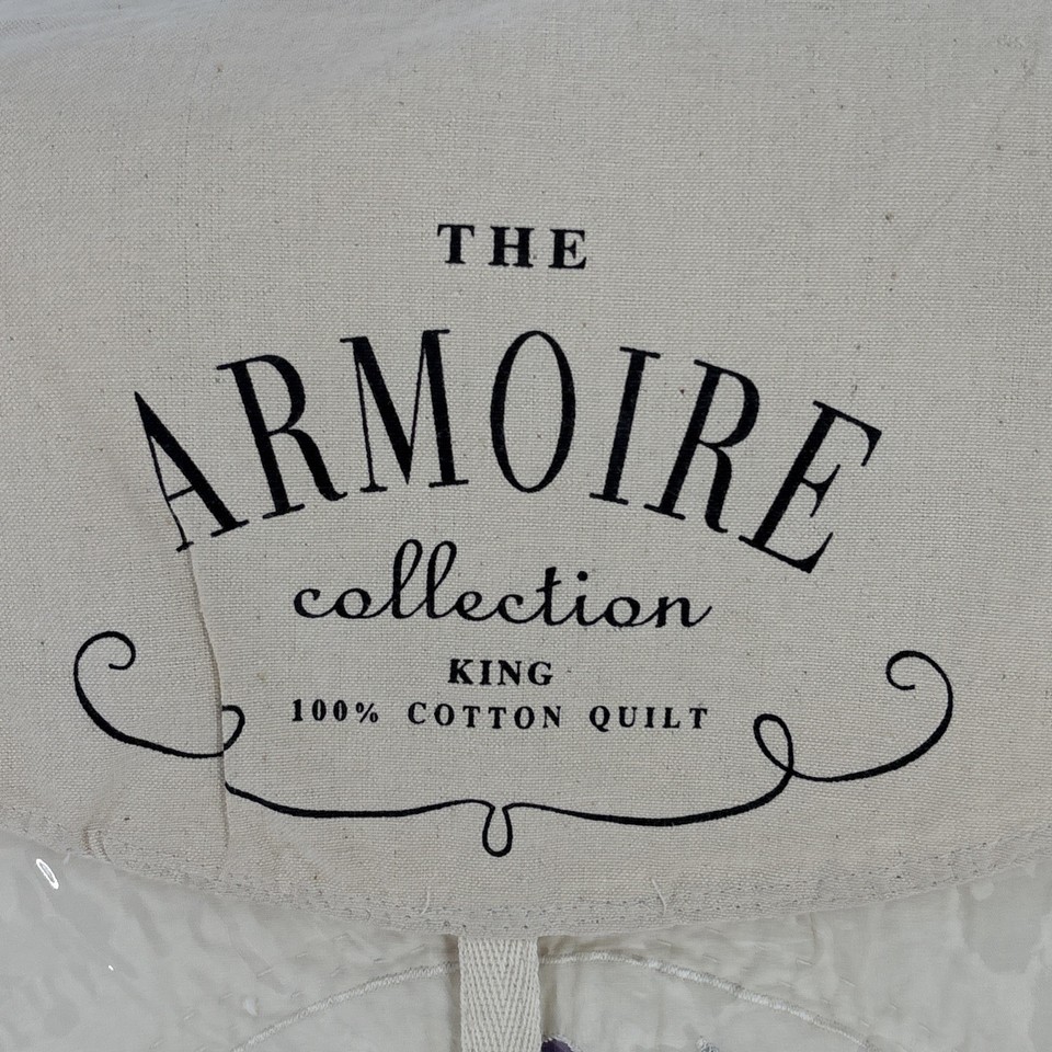 Vtg The Armoire Collection King Purple Patchwork Quilt Veronica | eBay