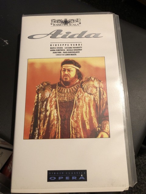 Giuseppe Verdi Aida Opera VHS Tape Luciano Pavarotti La Scala 1985 ...