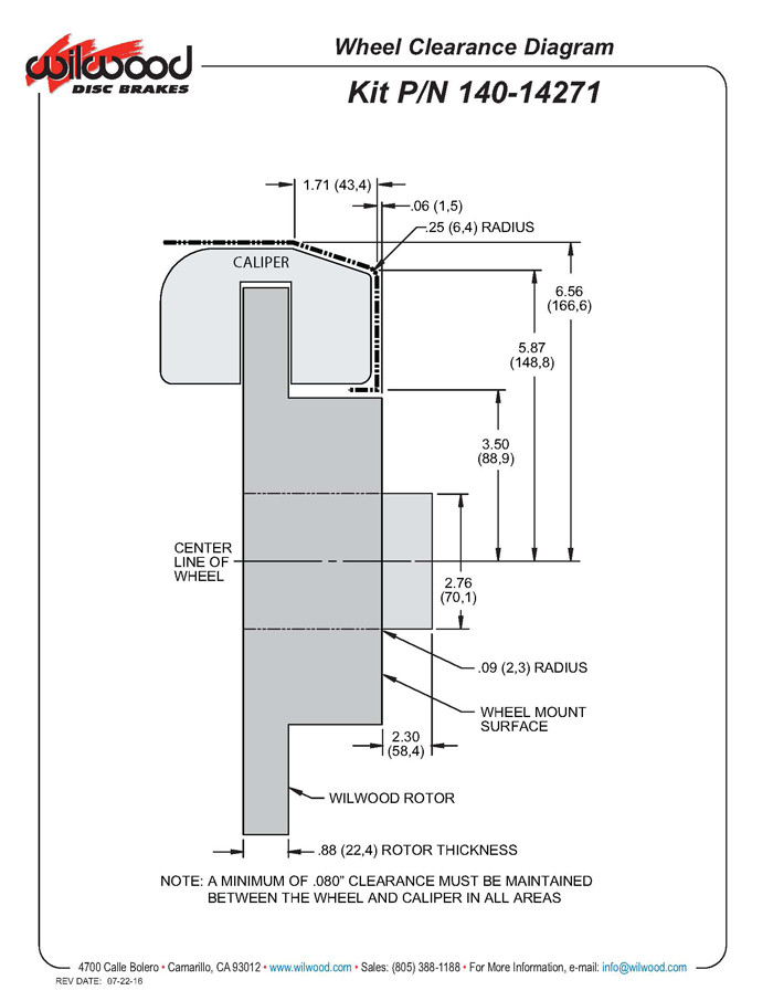 Wilwood Classic Series Dynalite Front Brake Kit -Ford Mustang II,Pinto ...