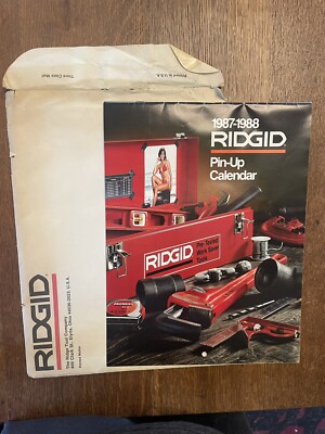 1987-1988 Ridgid Tool Pin-up Swimsuit Calendar with Original Envelope ...