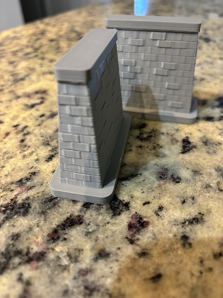 HO Scale Single Track Piers. 2.5” Tall, 3” Wide | eBay