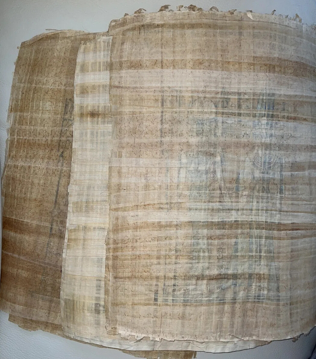 Authentic Hand Painted Ancient Egyptian Papyrus, Replica From Temple ...