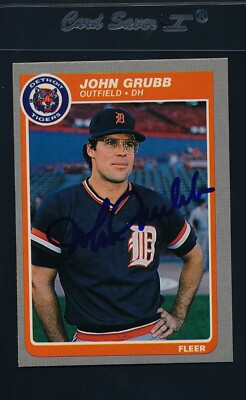 1985 Fleer #9 John Grubb Tigers Signed Auto *28674 | eBay