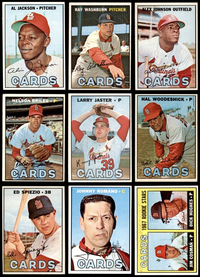 1967 Topps St. Louis Cardinals Team Set 1967 World Series Champs! 5 ...