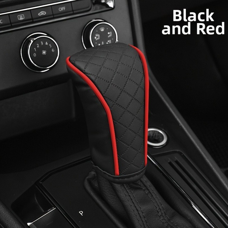 Gear Shifter Cover Gear Shift Cover Carbon Fiber Texture Top-grain ...