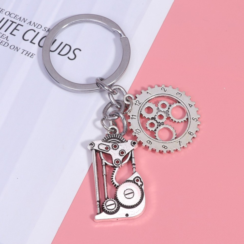 Steampunk Keychains Creative Punk Key Rings Metal Pendant Key Holder ...