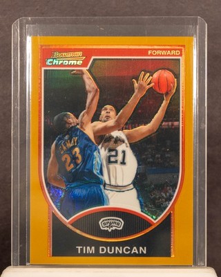 Tim Duncan 2007 Bowman Chrome 21 Gold Refractor /99 | eBay