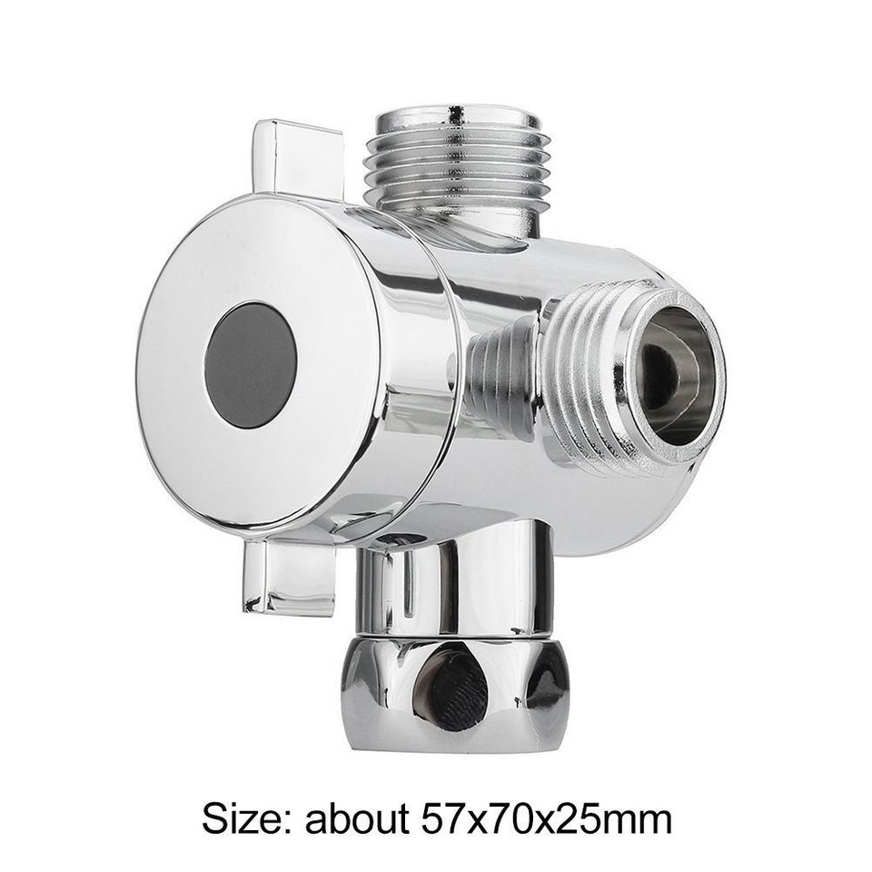 3 Way Shower Head Diverter G1/2 Three Function Switch T-Adapter ...
